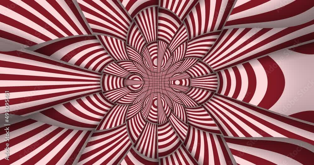 Looping animation with a series of converging and intersecting groups ...