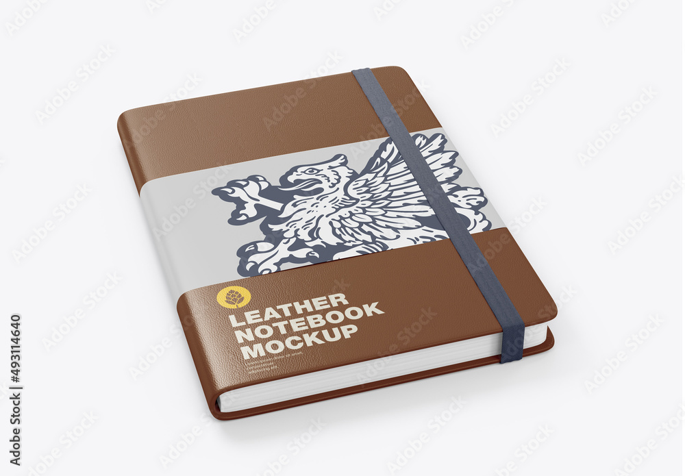 Leather Notebook Mockup Stock Template | Adobe Stock