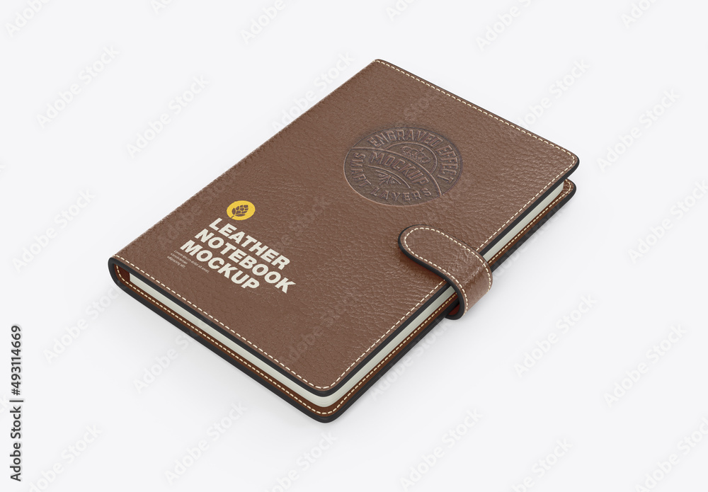 Leather Notebook Mockup Stock Template | Adobe Stock