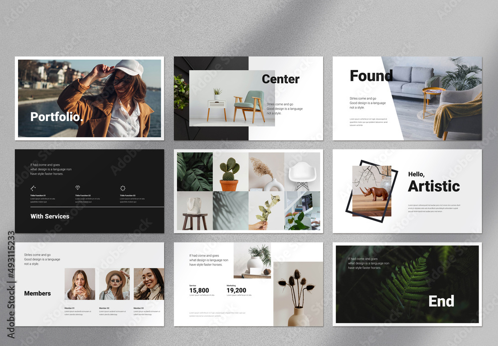 Portfolio Presentation Layout Stock Template | Adobe Stock