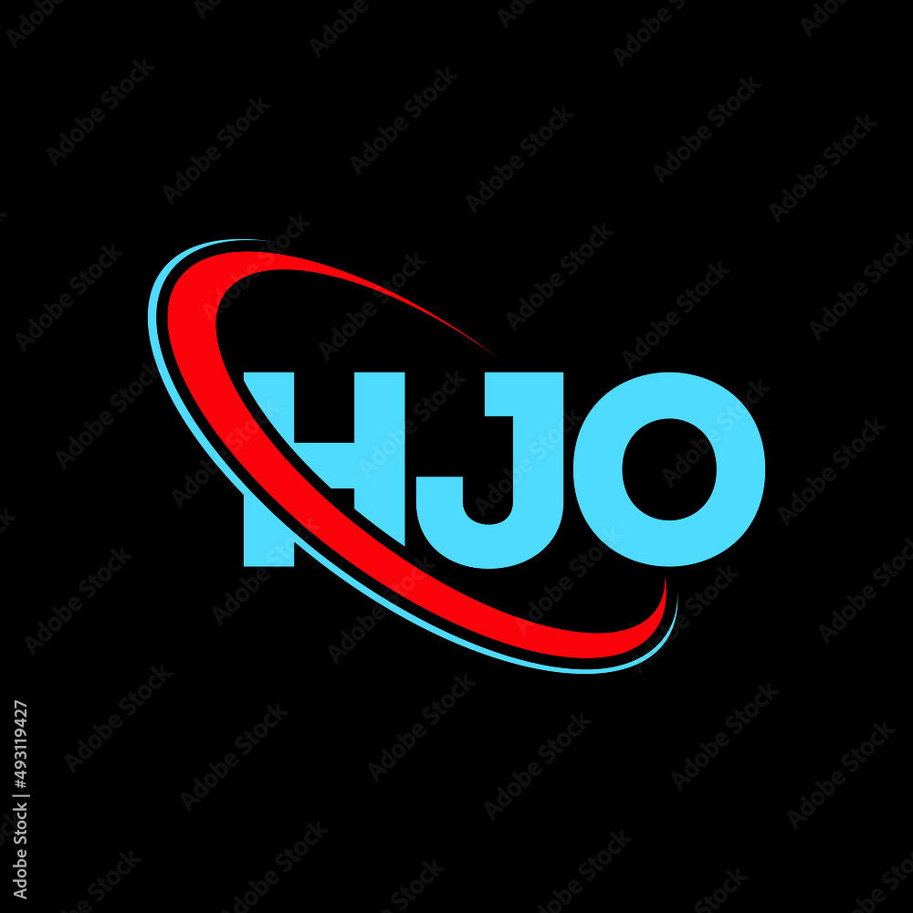 HJO logo. HJO letter. HJO letter logo design. Initials HJO logo linked ...