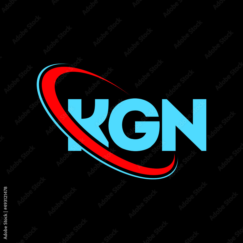 KGN logo. KGN letter. KGN letter logo design. Initials KGN logo linked ...