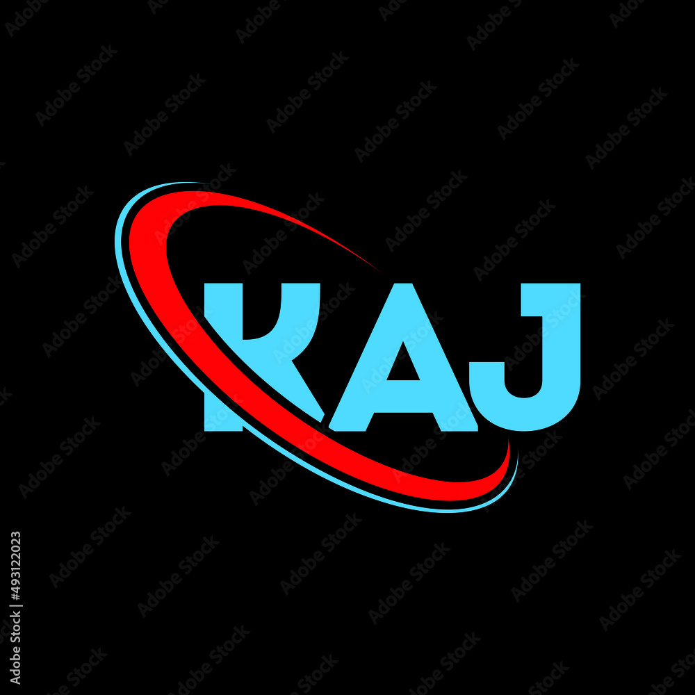 Vetor de KAJ logo. KAJ letter. KAJ letter logo design. Intitials KAJ ...