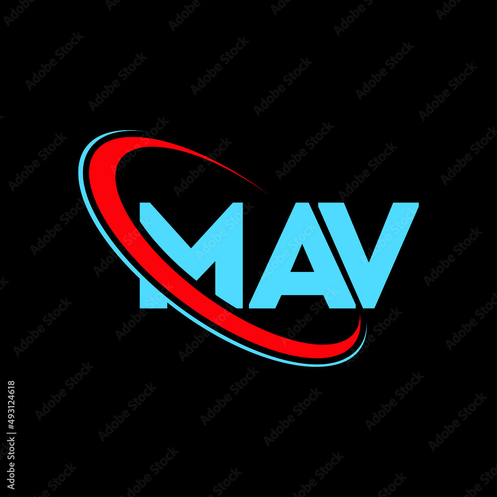 MAV logo. MAV letter. MAV letter logo design. Intitials MAV logo linked ...