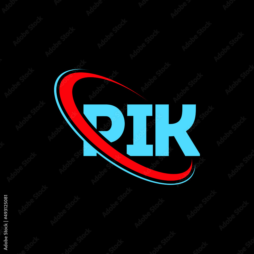 PIK logo. PIK letter. PIK letter logo design. Initials PIK logo linked ...