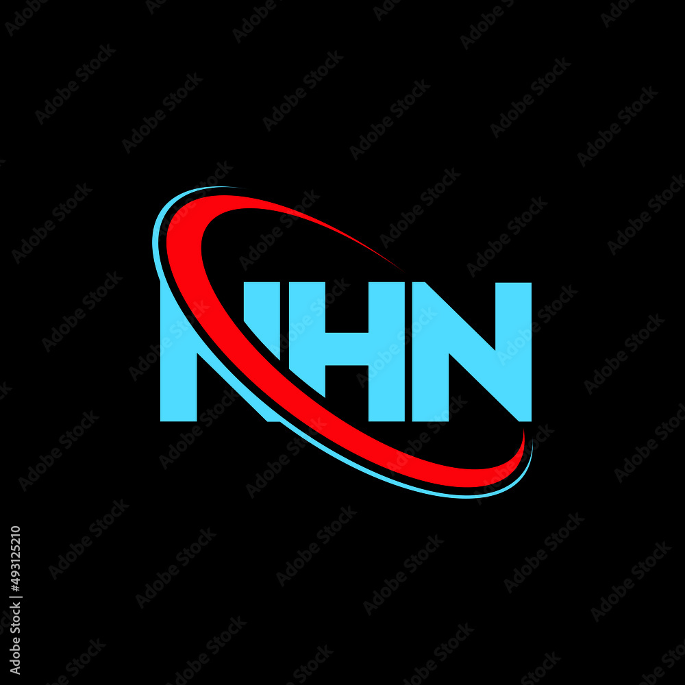NHN logo. NHN letter. NHN letter logo design. Initials NHN logo linked ...