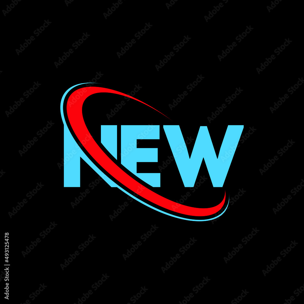 NEW logo. NEW letter. NEW letter logo design. Initials NEW logo linked ...