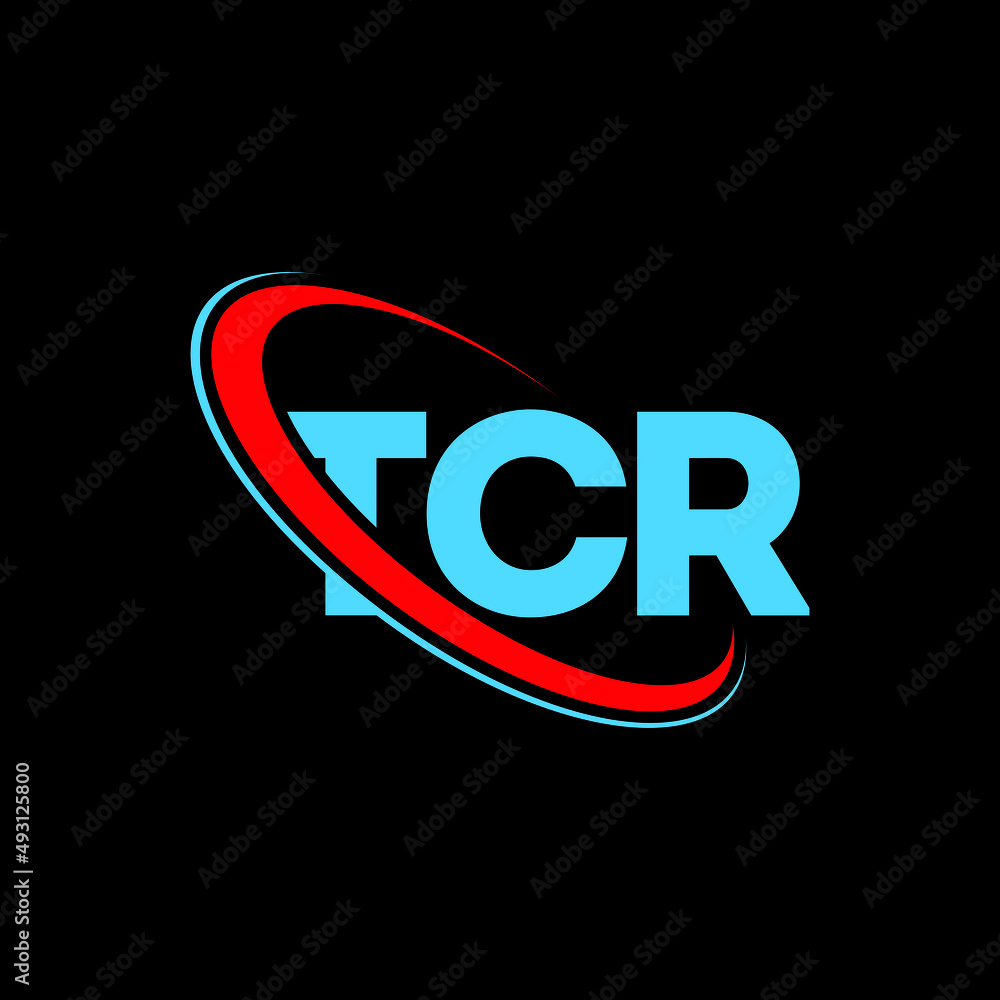 TCR logo. TCR letter. TCR letter logo design. Intitials TCR logo linked ...