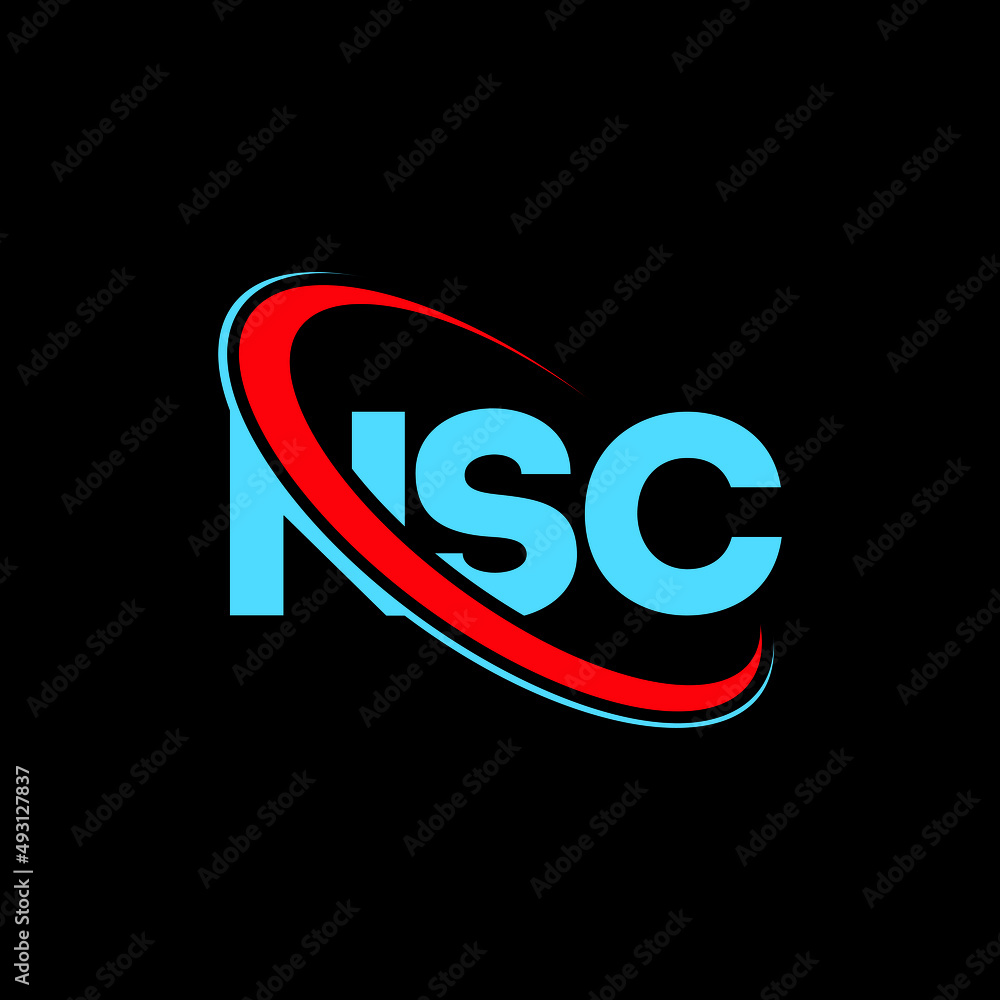 NSC logo. NSC letter. NSC letter logo design. Initials NSC logo linked ...
