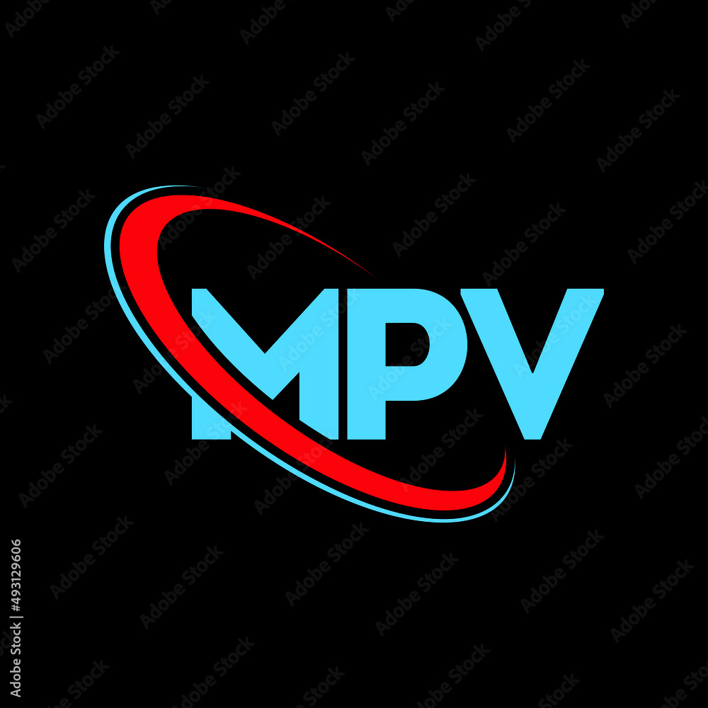 MPV logo. MPV letter. MPV letter logo design. Initials MPV logo linked ...