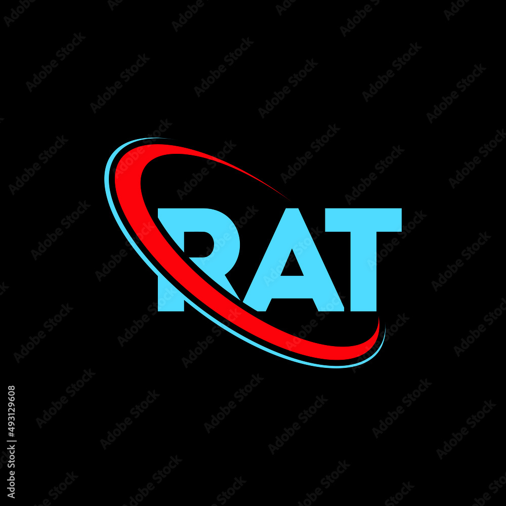RAT logo. RAT letter. RAT letter logo design. Intitials RAT logo linked ...