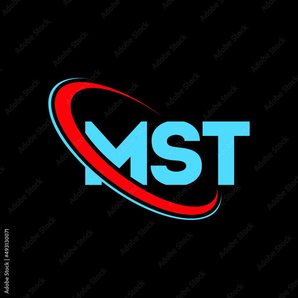 MST logo. MST letter. MST letter logo design. Initials MST logo linked ...