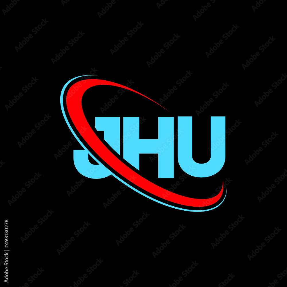 JHU logo. JHU letter. JHU letter logo design. Initials JHU logo linked ...
