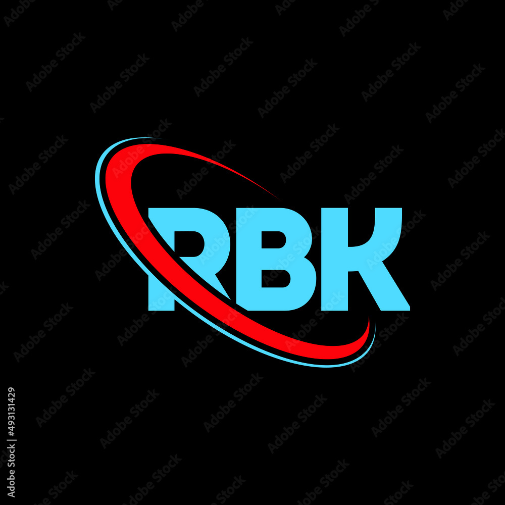 RBK logo. RBK letter. RBK letter logo design. Intitials RBK logo linked ...