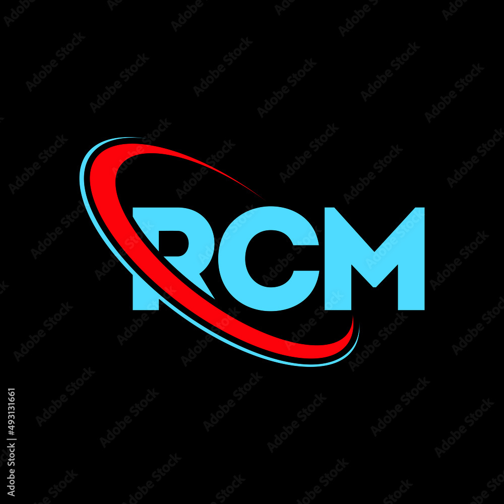 RCM logo. RCM letter. RCM letter logo design. Intitials RCM logo linked ...
