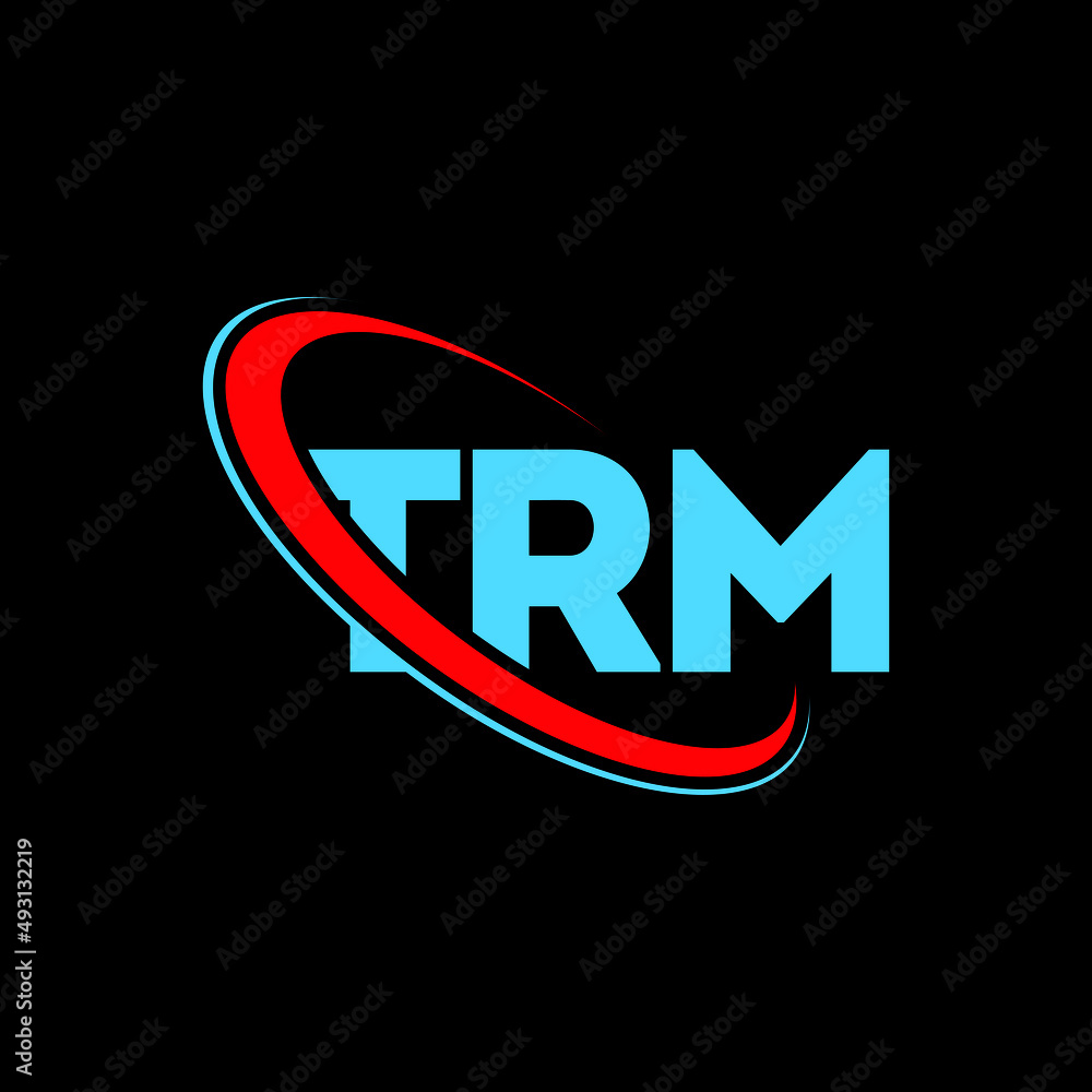 TRM logo. TRM letter. TRM letter logo design. Initials TRM logo linked ...