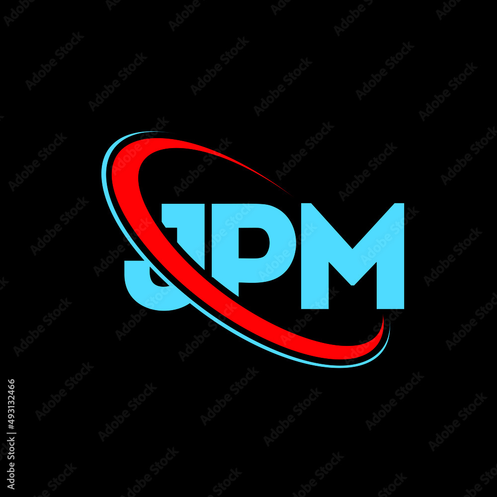 JPM logo. JPM letter. JPM letter logo design. Initials JPM logo linked ...