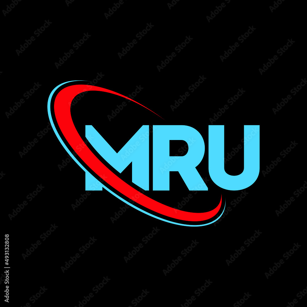MRU logo. MRU letter. MRU letter logo design. Initials MRU logo linked ...