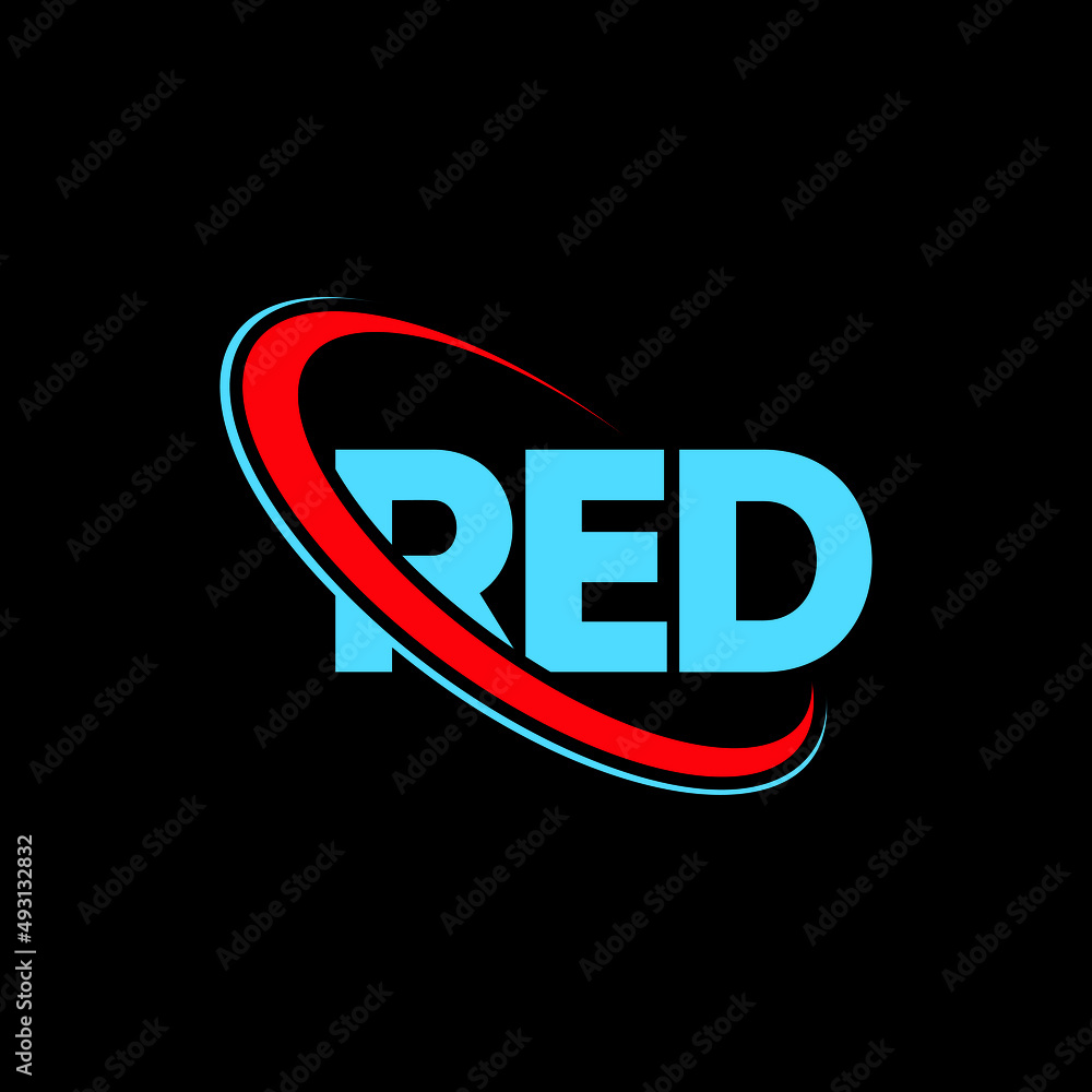 RED logo. RED letter. RED letter logo design. Initials RED logo linked ...