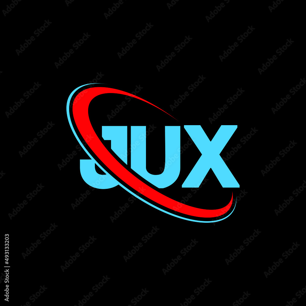 JUX logo. JUX letter. JUX letter logo design. Initials JUX logo linked ...