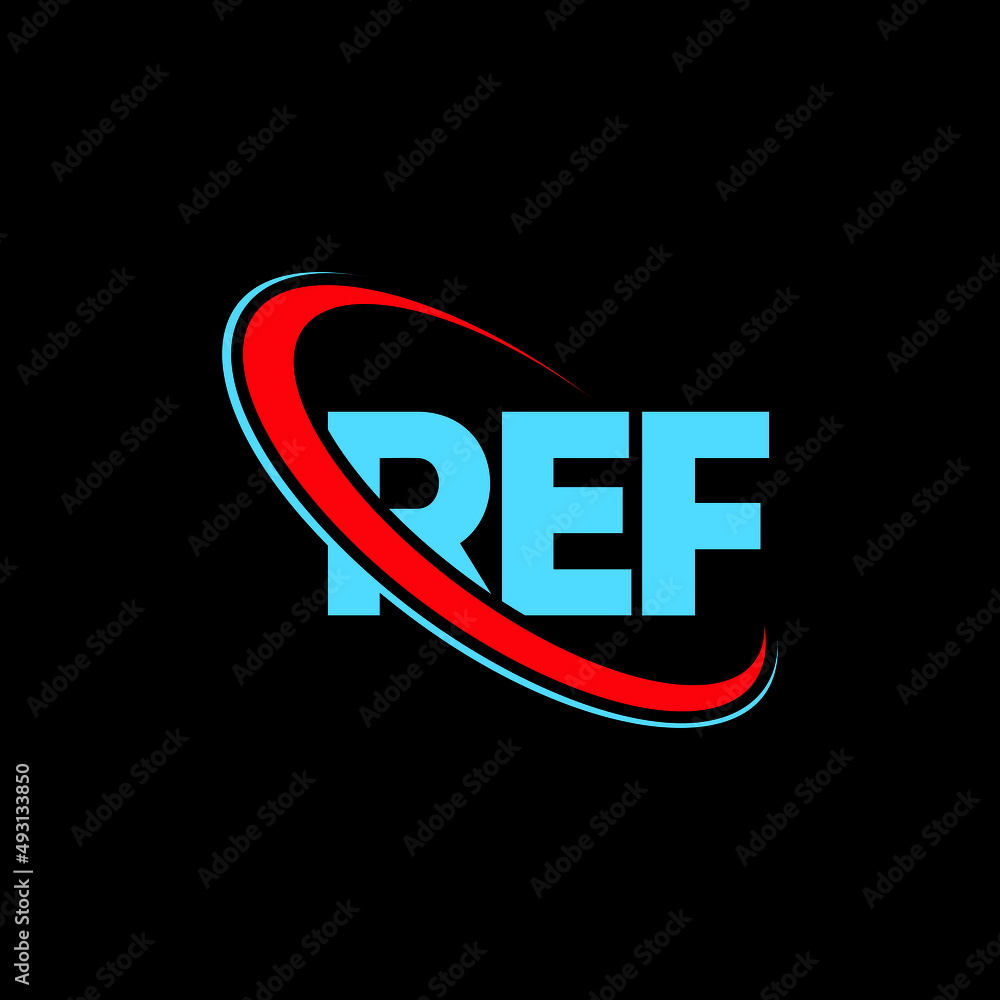 REF logo. REF letter. REF letter logo design. Initials REF logo linked ...