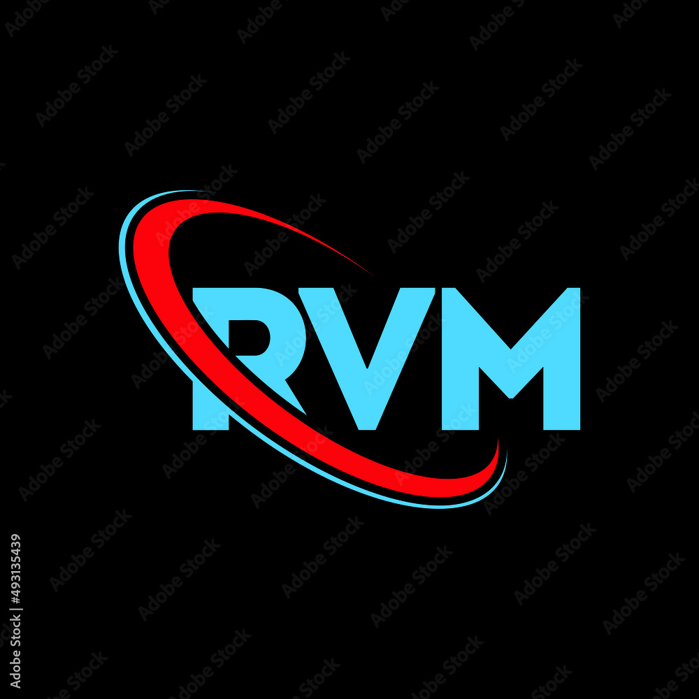 RVM logo. RVM letter. RVM letter logo design. Initials RVM logo linked ...