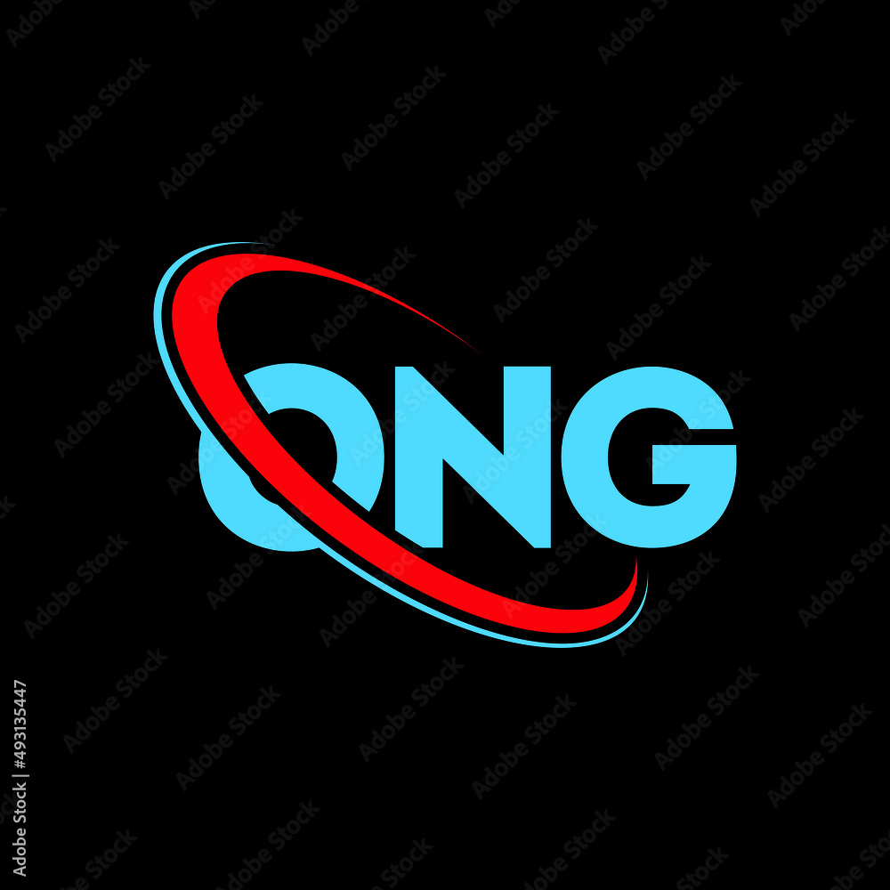 ONG logo. ONG letter. ONG letter logo design. Initials ONG logo linked ...