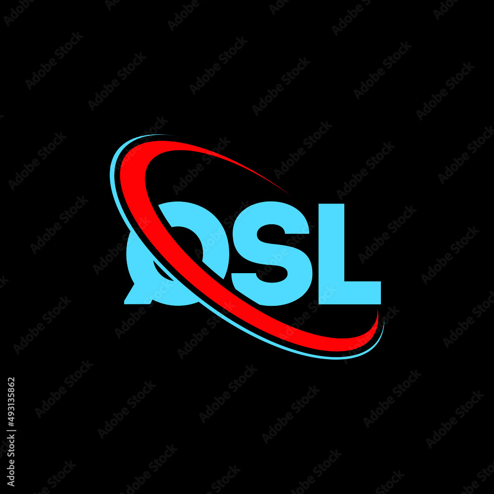 QSL logo. QSL letter. QSL letter logo design. Initials QSL logo linked ...