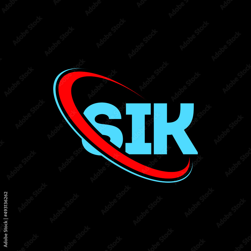 SIK logo. SIK letter. SIK letter logo design. Initials SIK logo linked ...
