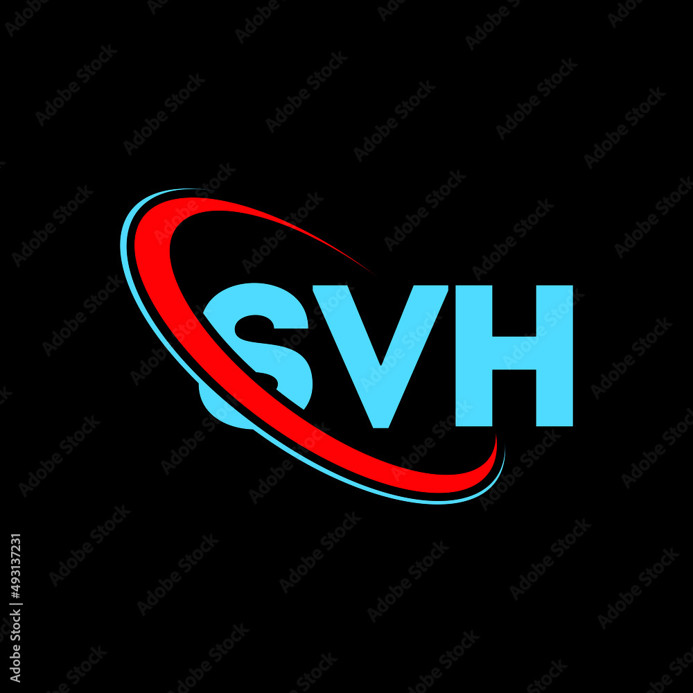 SVH logo. SVH letter. SVH letter logo design. Initials SVH logo linked ...