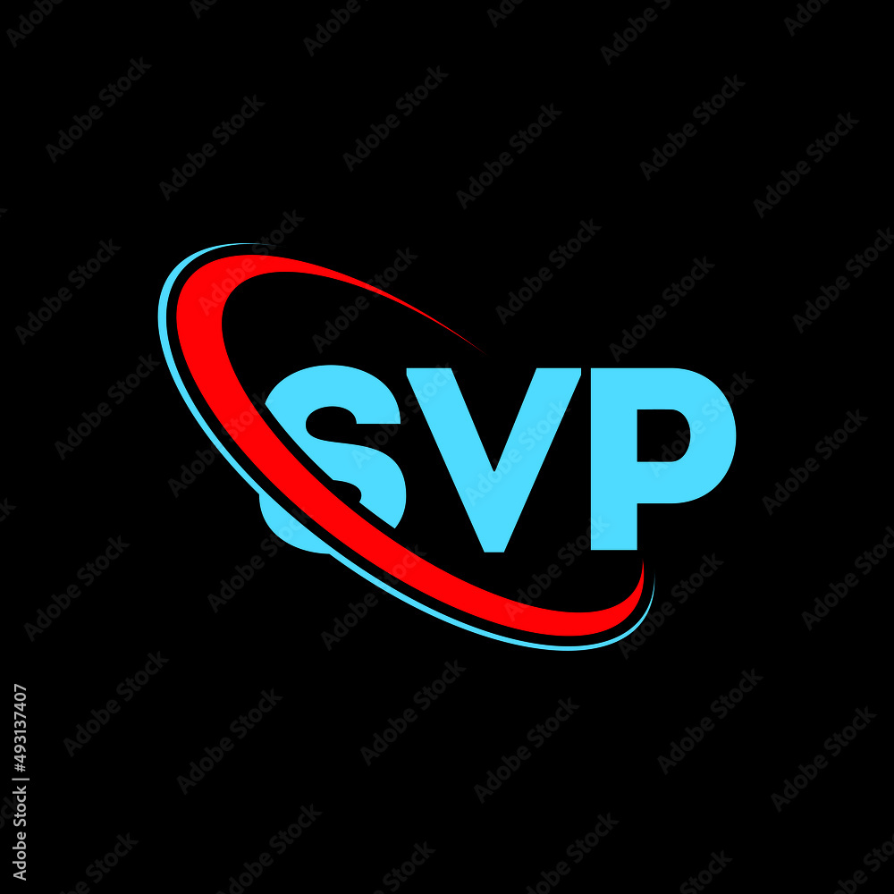 SVP logo. SVP letter. SVP letter logo design. Initials SVP logo linked ...