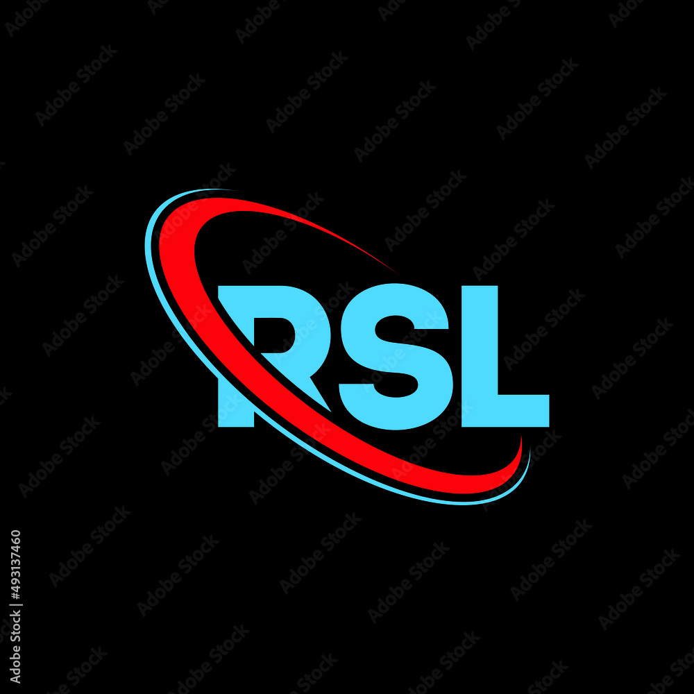RSL logo. RSL letter. RSL letter logo design. Initials RSL logo linked ...
