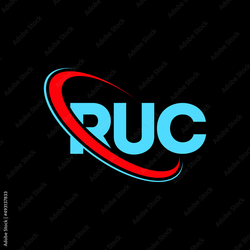 RUC logo. RUC letter. RUC letter logo design. Initials RUC logo linked ...