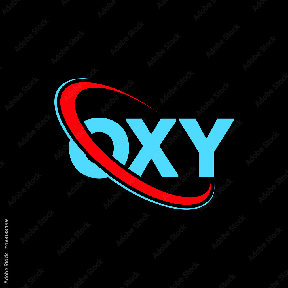 OXY logo. OXY letter. OXY letter logo design. Initials OXY logo linked ...