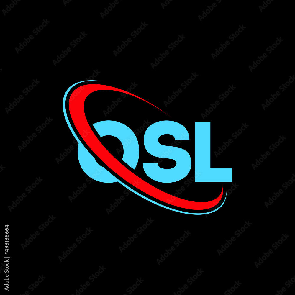 OSL logo. OSL letter. OSL letter logo design. Initials OSL logo linked ...