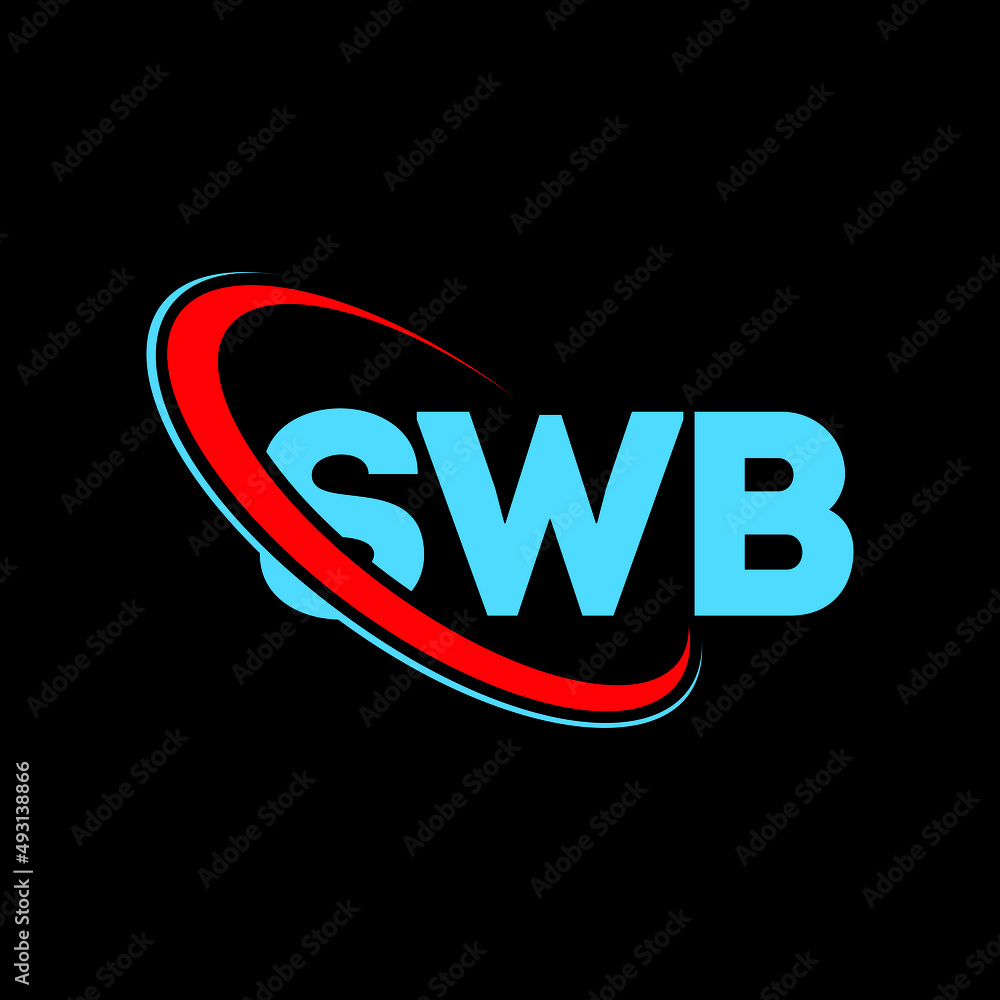 SWB logo. SWB letter. SWB letter logo design. Initials SWB logo linked ...