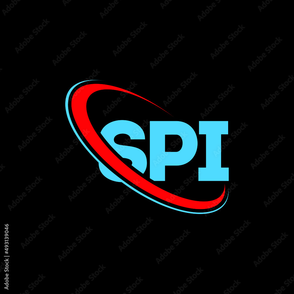 SPI logo. SPI letter. SPI letter logo design. Initials SPI logo linked ...