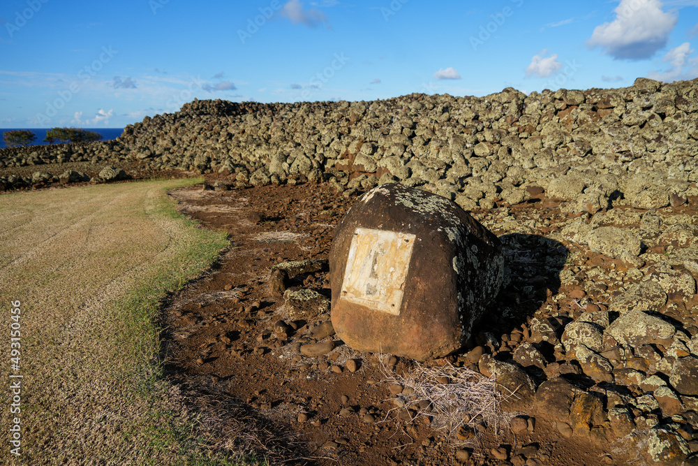 Mo'okini Heuiau in the north of Big Island, Hawaii - Ruins of a temple ...