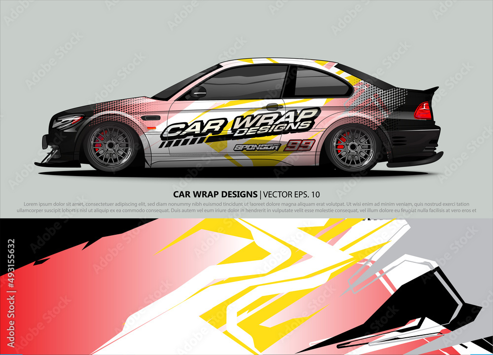 race car Livery for vehicle wrap design vector Stock Vector | Adobe Stock