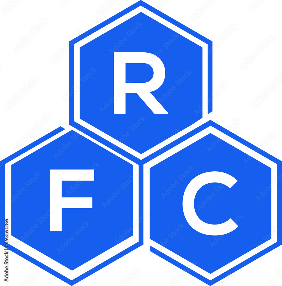 RFC letter logo design on White background. RFC creative initials ...