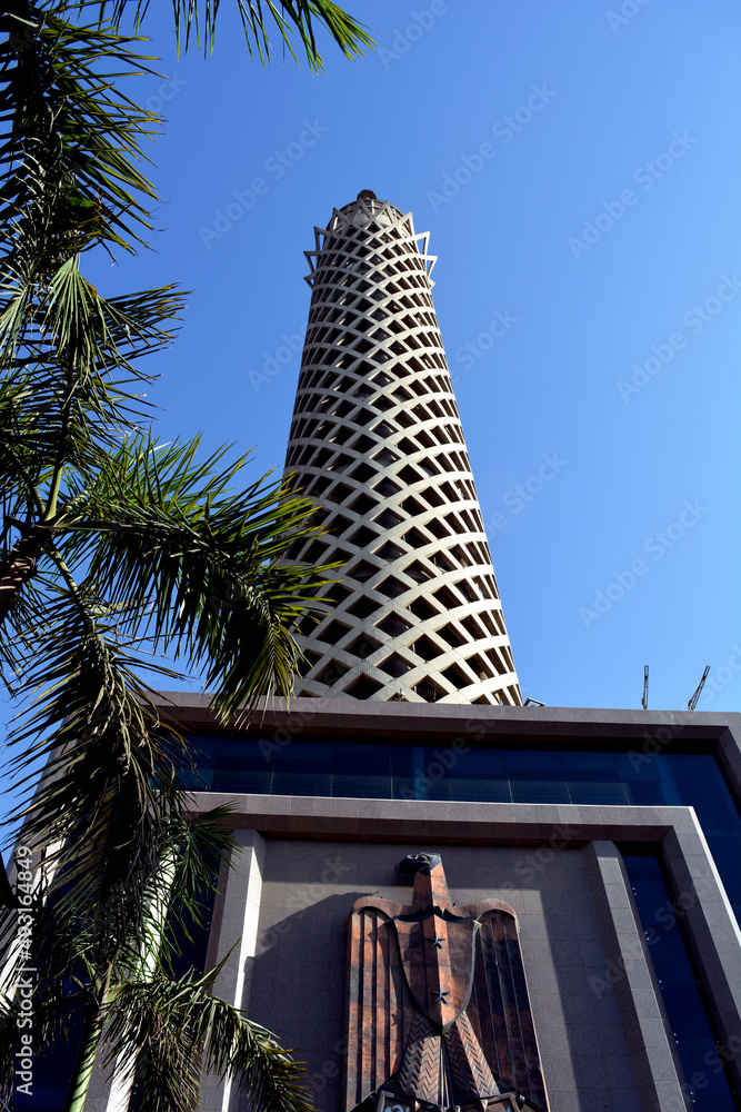 Cairo, Egypt, May 18 2018: Selective focus of Cairo tower building, a ...