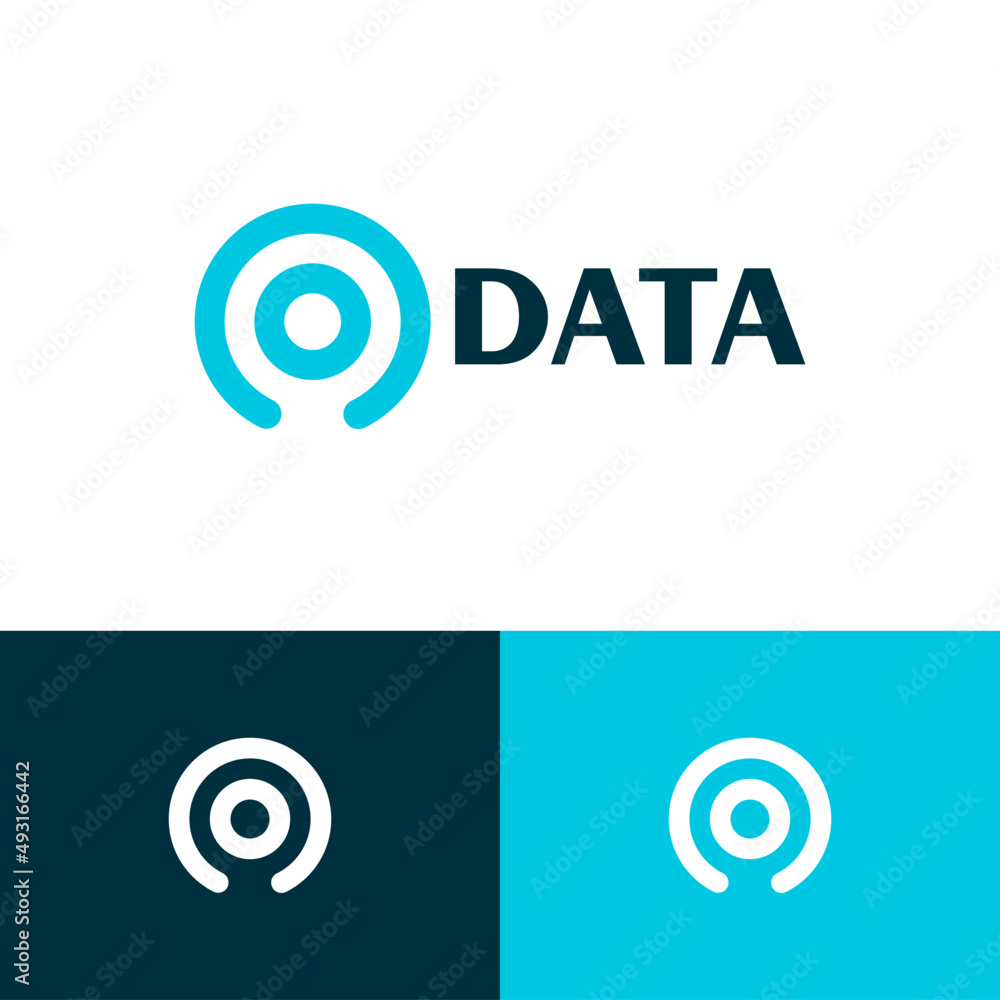 Circular pin logo design concept. Signal company brand logomark ...
