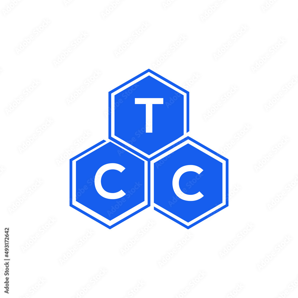 TCC letter logo design on black background. TCC creative initials ...