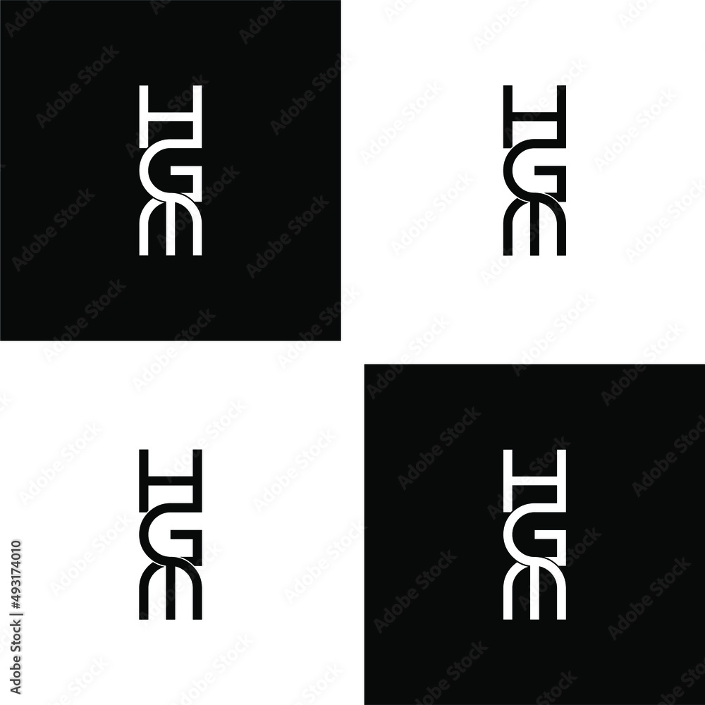 hgm letter original monogram logo design set Stock Vector | Adobe Stock