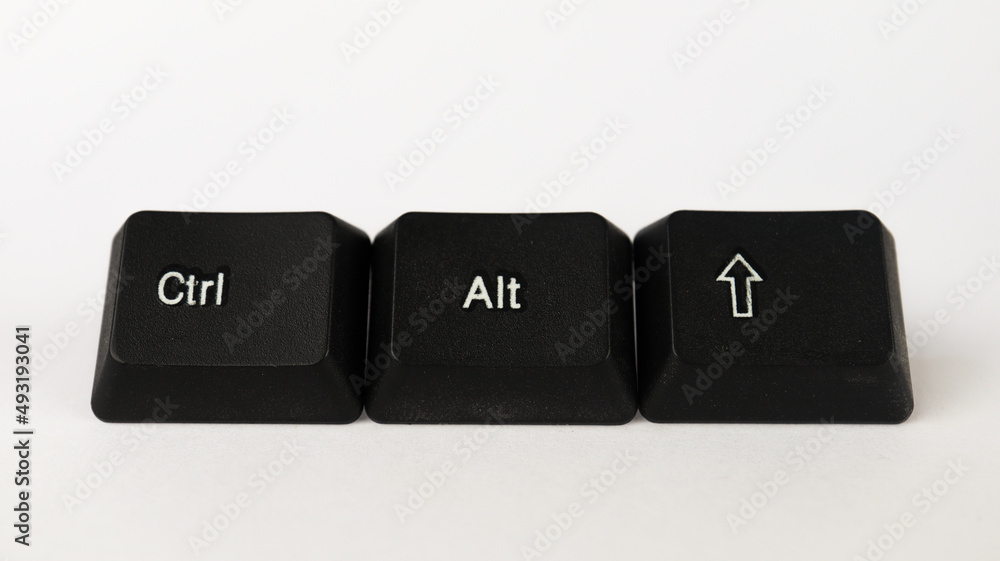 Ctrl Alt Shift Shortcut Text Created With Keyboard Keys Isolated On
