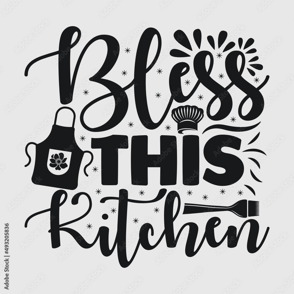 Bless This Kitchen SVG Cut File, Blessing Svg, Kitchen Svg, Cooking Mom ...