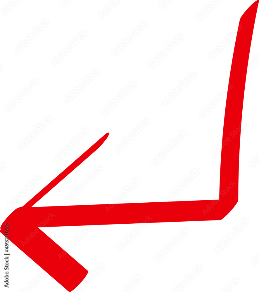 Hand drawn arrow pointing cute element. Stock Vector | Adobe Stock