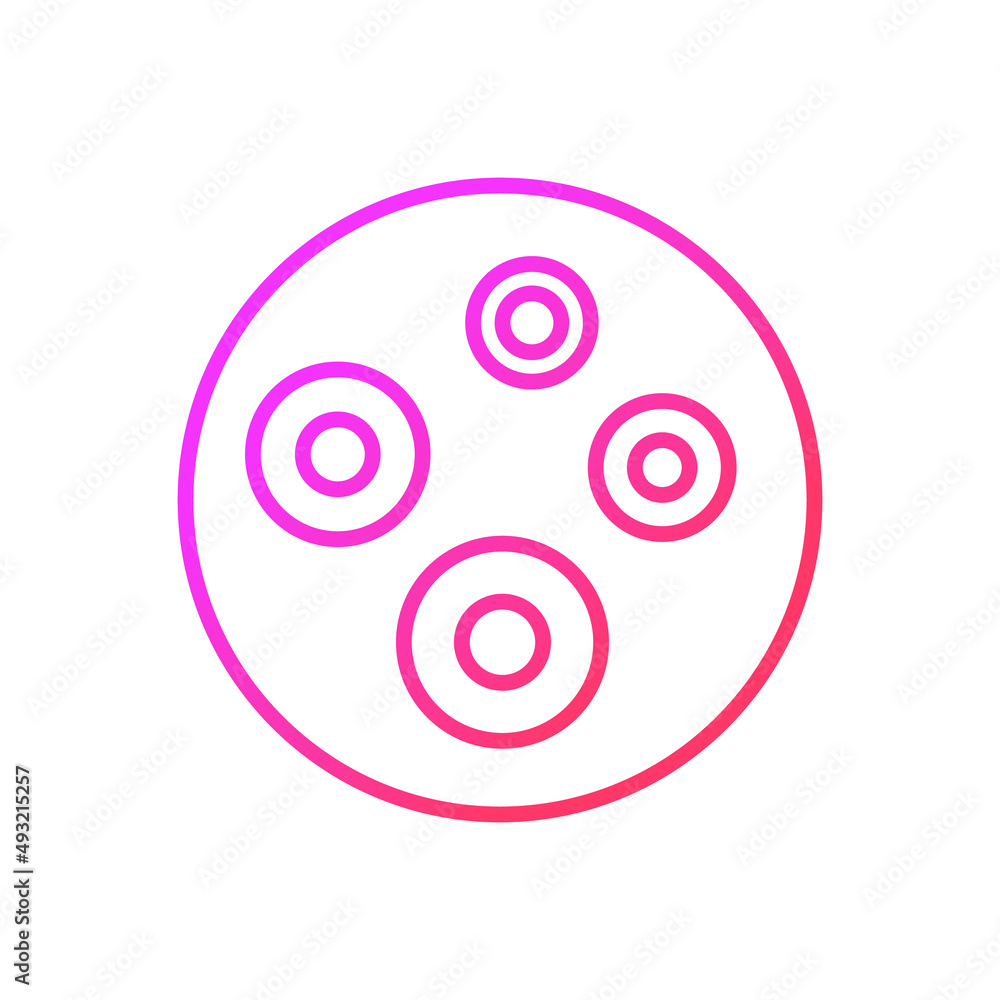 Acne gradient linear vector icon. Dermatology problem. Skin irritation ...