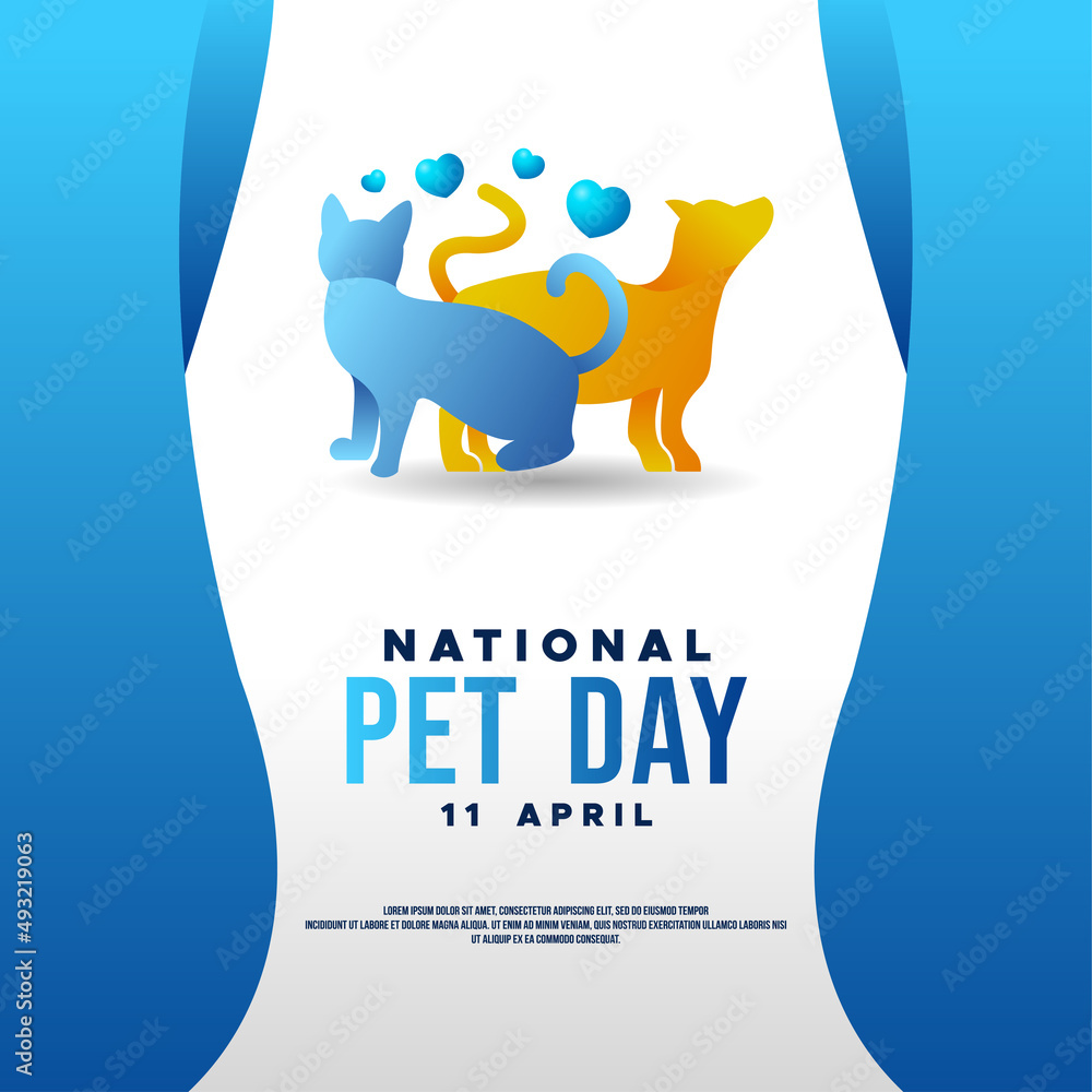 National Pet Day Vector Banner Design Stock Vector | Adobe Stock