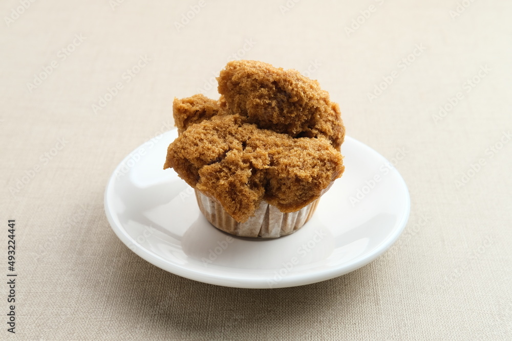 Bolu Kukus Gula Jawa (brown sugar steamed sponge cake), a traditional ...